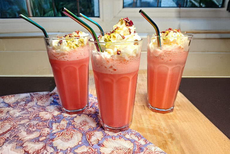 Rose Milkshake, sweet and fragrant – Feasting Food